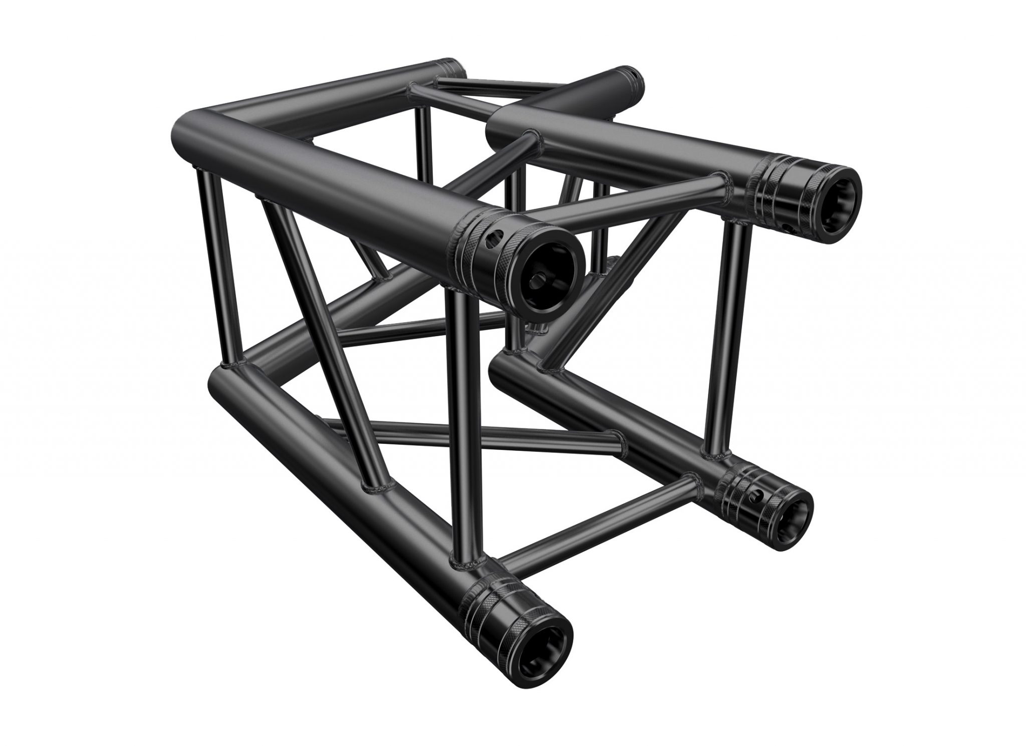 Eurotruss FD/HD34 3-Way Corner 90° + Down, black - tapahtumavuokraamo.fi